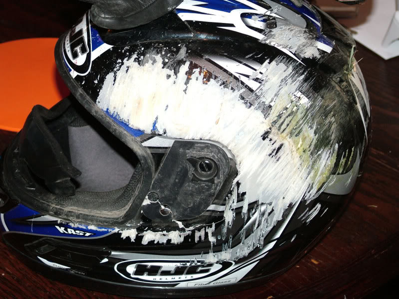Motorcycle Accident With Helmet